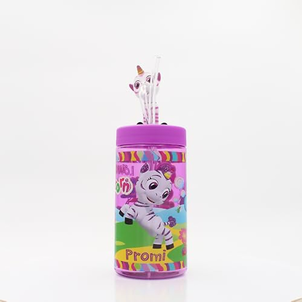 Sip with ME Promi Zoonicorn Cup, Kids Water Bottle, Toddler Cups, Tumbler with Lid and Straw, Travel Sippy Cup for Water or Milk, Kids Cups with Lids for Toddlers 3 and Up, BPA Free Plastic, 12 oz