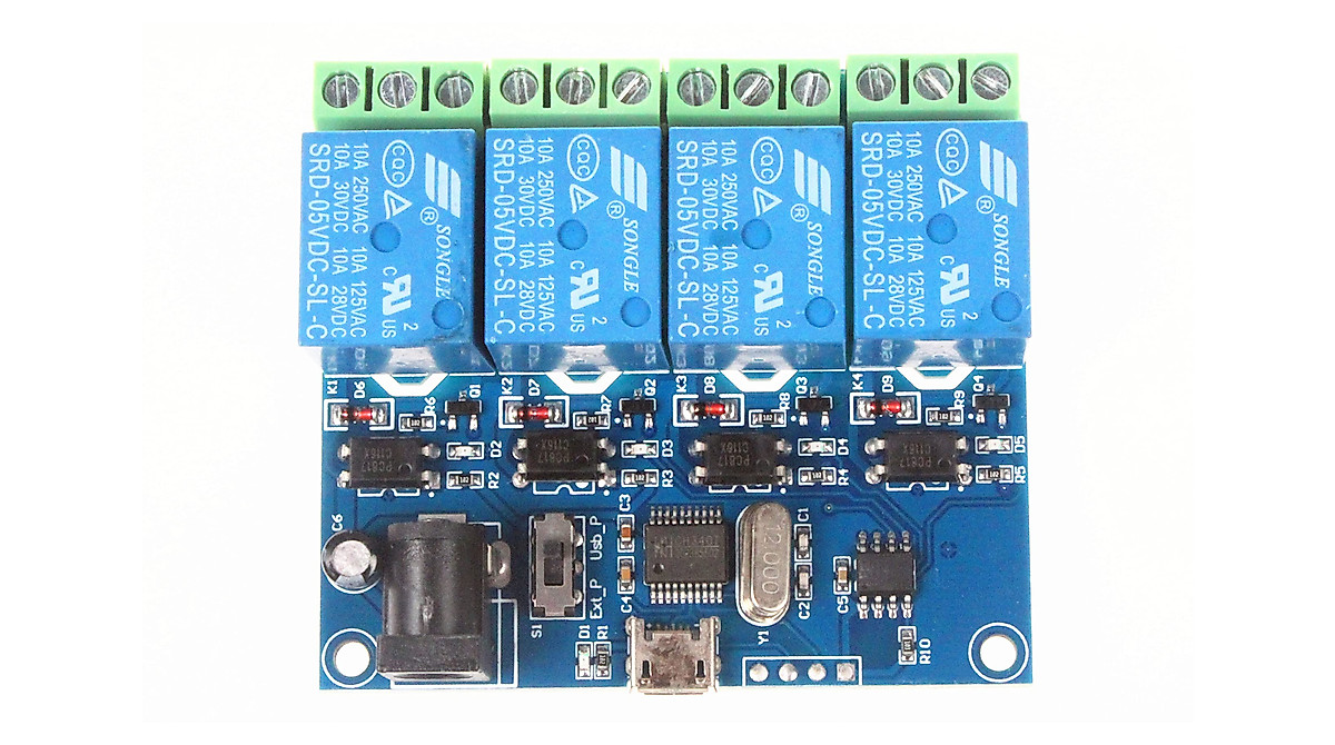 NOYITO 4-Channel Micro USB Relay Module - Smart Control
