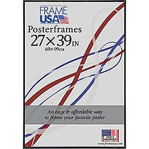 Frame USA 27x39 Corrugated Backing Poster Frame (Black) | Choose Size and Color