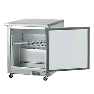 Arctic Air AUC27F 27" Single Door Work Top Undercounter Freezer, 6.5 Cubic Feet, Stainless Steel, 115v