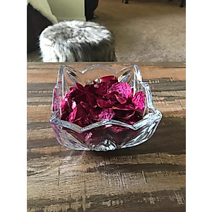 Square Crystal Bowl, Decorative 6 Inch Elegant Dish Great For Serving Dessert, Salad, Snack, And Fruit Ideal For Home, Office, Party, Wedding Décor, Small Candy Dish.