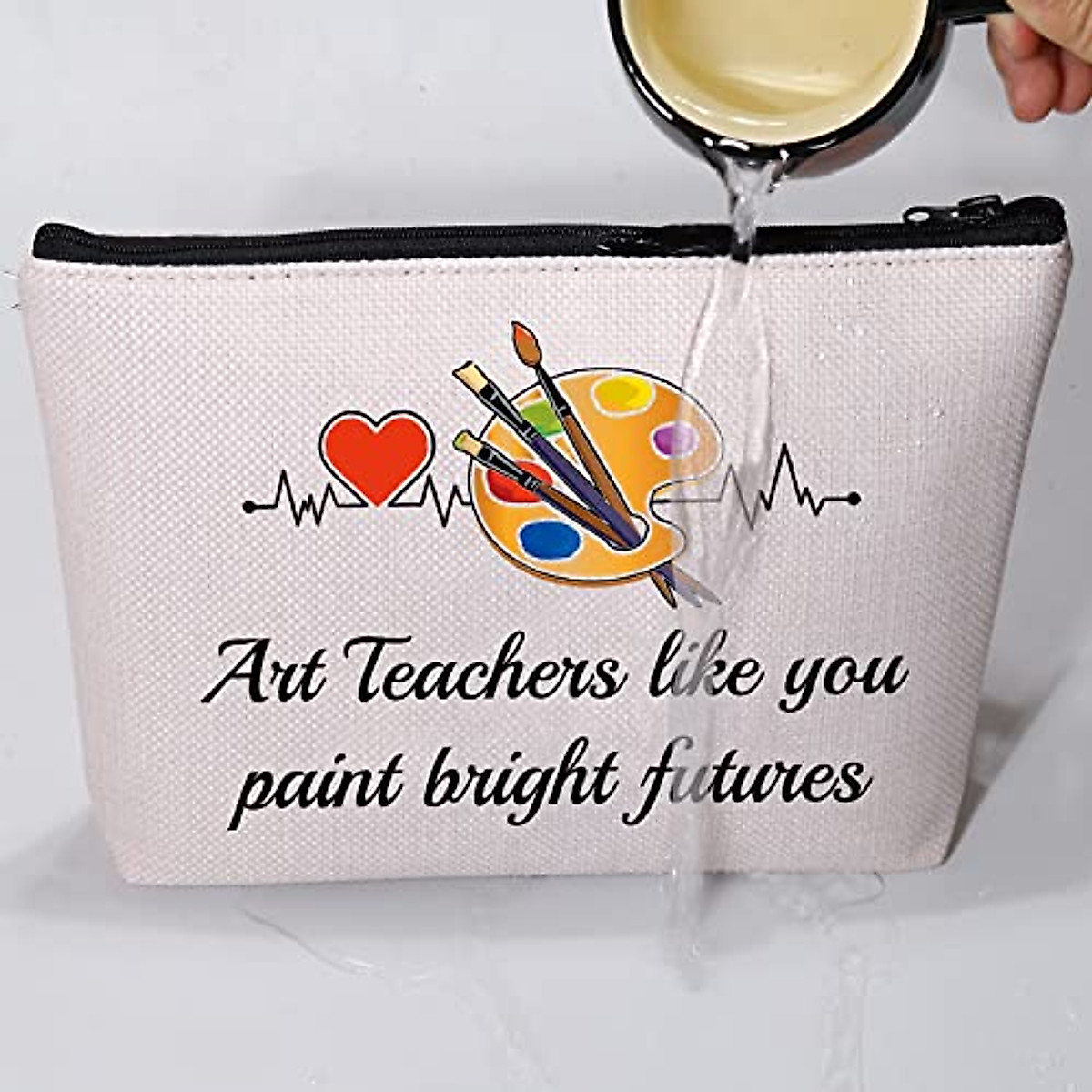 VAMSII Art Teacher Gifts Zipper Pouch Paint Brush Bag Art Teacher Appreciation Gifts Artist Gifts Art Major Gifts (Makeup Bag)