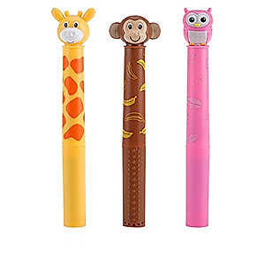 Nuby Electric Toothbrush with Animal Character, Giraffe, 3 Piece Set