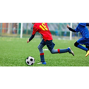 PIQIDIG Youth Boys Compression Pants 3/4 Basketball Tights Sports Capris Leggings (Geometrical line-1, Small)