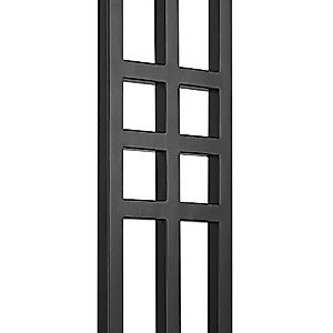 Franklin Iron Works Winslow Modern Industrial Floor Lamp 64" Tall Matte Black Metal 3-Light Rectangular Linen White Frosted Glass Shades for Living Room Reading Bedroom Office Family House Home