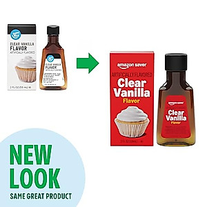 Amazon Saver, Clear Vanilla Flavor Extract, 2 Fl Oz (Previously Happy Belly, Packaging May Vary)