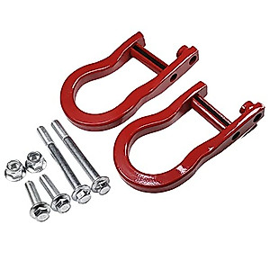 Mioobks Red Front Tow Hook Kit Fits -(Stainless Steel)