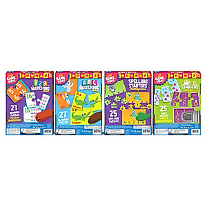 SPIN MASTER GAMES Spin Master Match and Learn Puzzle Game Bundle for Learning Basic Education Skills, for Families and Kids Ages 3 and up