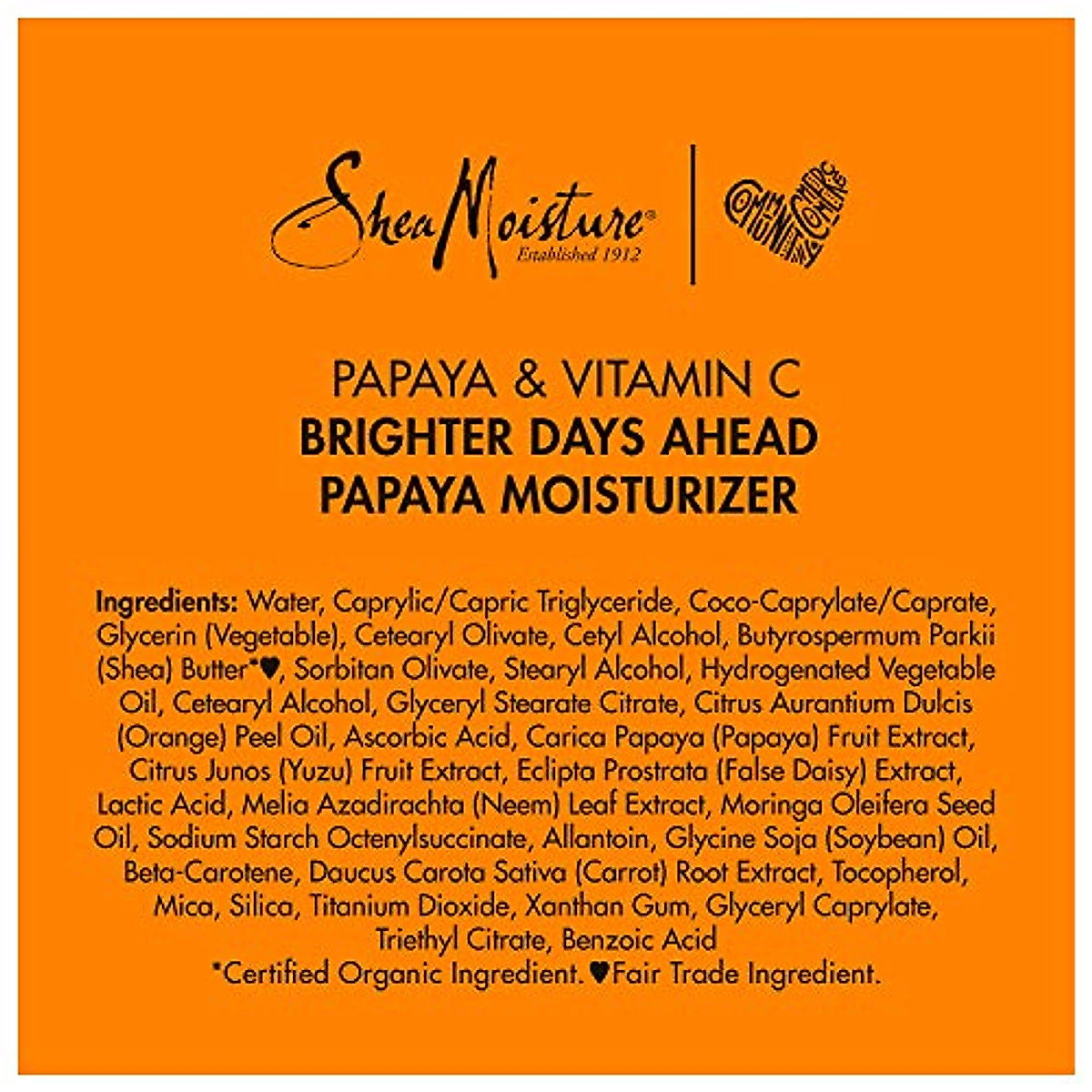 Sheamoisture Face Moisturizer For Dull, Uneven Skin Papaya and Vitamin C Skin Care 3.5 oz