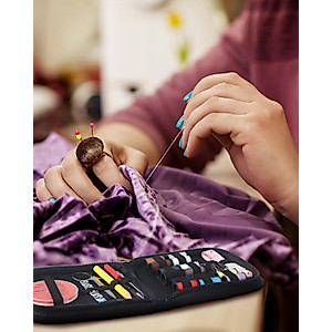 JANREAY Sewing Kit with 94 Sewing Accessories, Sewing Kit Travel Sewing Accessories for Beginners, Yarn Rolls, Sewing Needles, Yarn, Thimble, Tape Measure etc