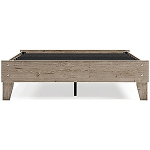 Signature Design by Ashley Oliah Contemporary Full Platform Bed, Natural Wood Grain