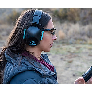 Walker's Unisex Adult's Lightweight Foldable Hearing Protection 22 dB Noise Reduction Pro Low-Profile Folding Passive Earmuffs, Grey