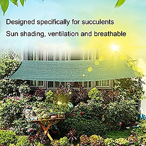 ALBN 75% Shade Netting Sunblock Shade Cloth Net Mesh Tarp HDPE UV-Resistant Protection Plants Flowers Outdoor Shade Screen, with Rope (Color : Green, Size : 1x1.5m)
