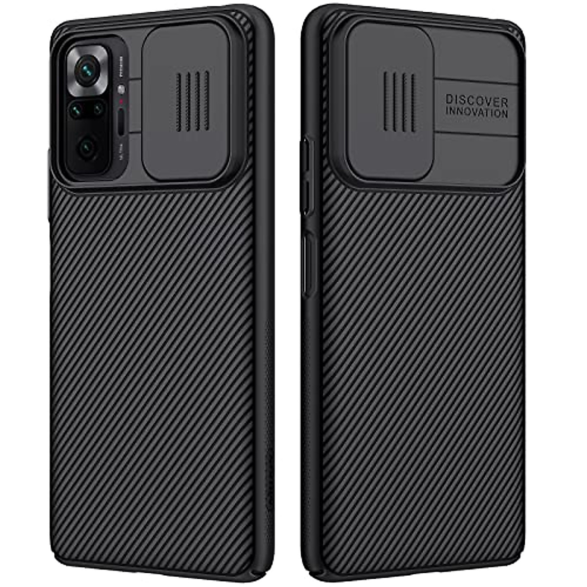 for Xiaomi redmi Note 10 Pro Case, Nillkin CamShield Slim case Protective Cover with Camera Protector Hard PC and TPU Ultra Thin Anti-Scratch Phone Case for Redmi Note 10 pro/Note 10 pro Max (Black)