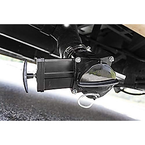 Camco Camper/RV Gate Valve with Built-in Clear Adapter | Features 3.5-Inch Long Clear Adapter, 4 Bayonet Prongs, and Fits 3-inch Sewer Fittings (39053)