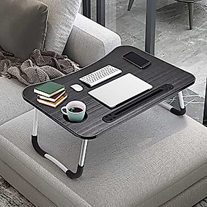 Slendor Laptop Desk Foldable Bed Table Folding Breakfast Tray Portable Lap Standing Desk Notebook Stand Reading Holder for Bed/Couch/Sofa/Floor