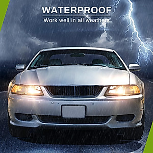 AUTOSAVER88 Headlight Assembly Compatible with Ford Mustang 1999 2000 2001 2002 2003 2004 Replacement Headlamp kit Black Housing Clear Lens