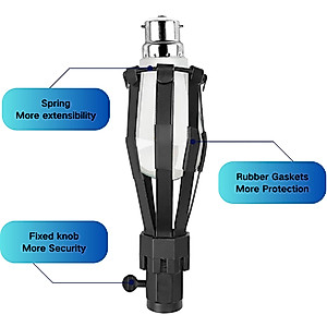 3-13 ft Assembled Light Bulb Changer for High Ceilings with Pole | Telescopic Light Bulb Changer for Ceiling Light and Recessed Lights | Light Bulb Removal Tool with Baskets and Suction Cup