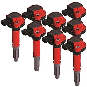 82488 MSD Ignition Coil - Blaster - Ford 5.0L Coyote - Red - 8-Pack