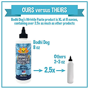 Bodhi Dog Wrinkle Cleaner and Protector | Extra Large 8oz | Soother & Protect Wrinkles & Skin | Stain Remover & Anti Itch for Bulldogs & Pugs | Made in The USA