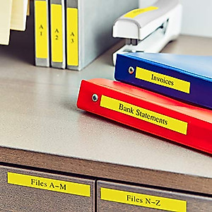 Brother Genuine P-touch M-K631 Label Tape 1/2" (0.47") Standard Laminated P-touch Tape, Black on Yellow Laminated for Indoor or Outdoor Use, Water Resistant, 26.2 Feet (8M), Single-Pack (MK631),Black/Yellow