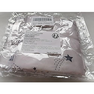 Winmany 2 Pack Toddler Pillow Cases Baby Silk Satin Pillowcases 49 x 36cm Cot Bed Envelope Pillow Cover kids Soft Travel Pillow Pair Cases for Boys Girls Machine Washable (Beige Cloud Moon)