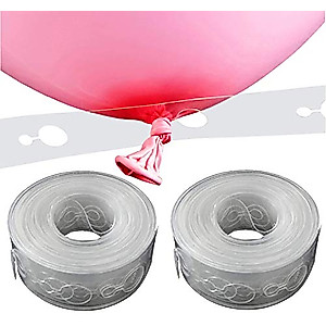 KINGGRID Balloon Decorating Strip, 16.5ft, for Party (2 Pack) Upgraded Version