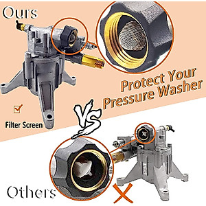 Pressure Washer Pump Replacement, 7/8'' Shaft Vertical Power Washer Pumps, 2400-2800PSI Pumps Replacement for Pump Pressure Power Washer