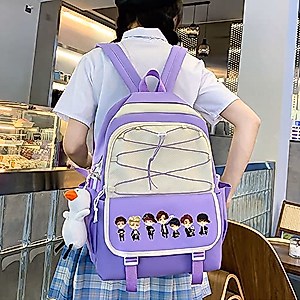 Alikpop Backpack Jimin Suga Jin Taehyung V Jungkook Korean Casual Backpack Daypack Laptop College Bag Bookbag School Backpack (Pink1)