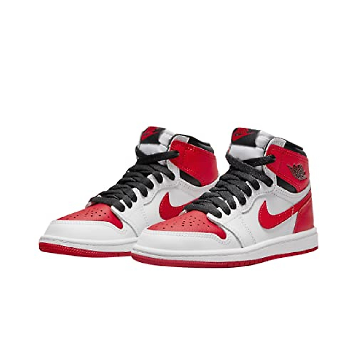 Jordan Boy's Air Jordan 1 Retro High OG (Big Kid) White/University Red/Black 7 Big Kid M