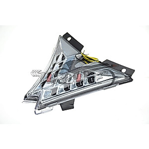 TOPZONE LED Brake Tail Light Integrated Turn signal Function Fit for APR-ILIA 2012-2016 CAPONORD 1200 (Transparent)