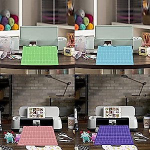 TransWonder Cutting Mats for Cricut, 7 Pack Cutting Mat 12x12(LightGrip, StandardGrip, StrongGrip, FabricGrip) Variety Adhesive Sticky Cutting Mats for Cricut Accessories
