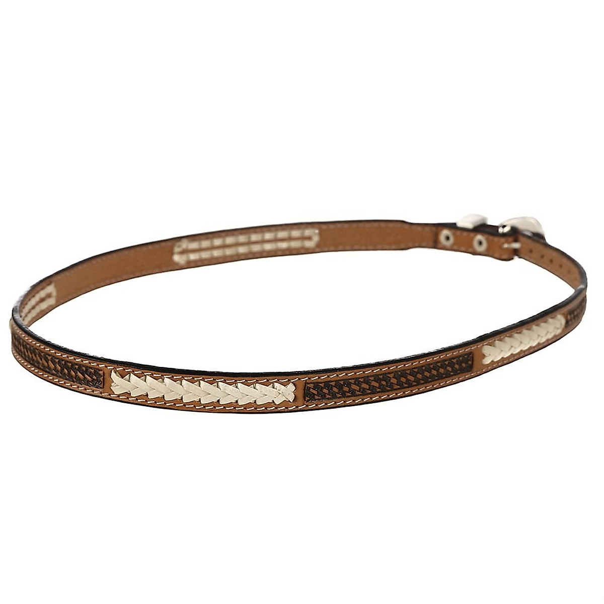 Austin Accent Inc. Natural Leather/Lace Basketweave Hat Band Natural