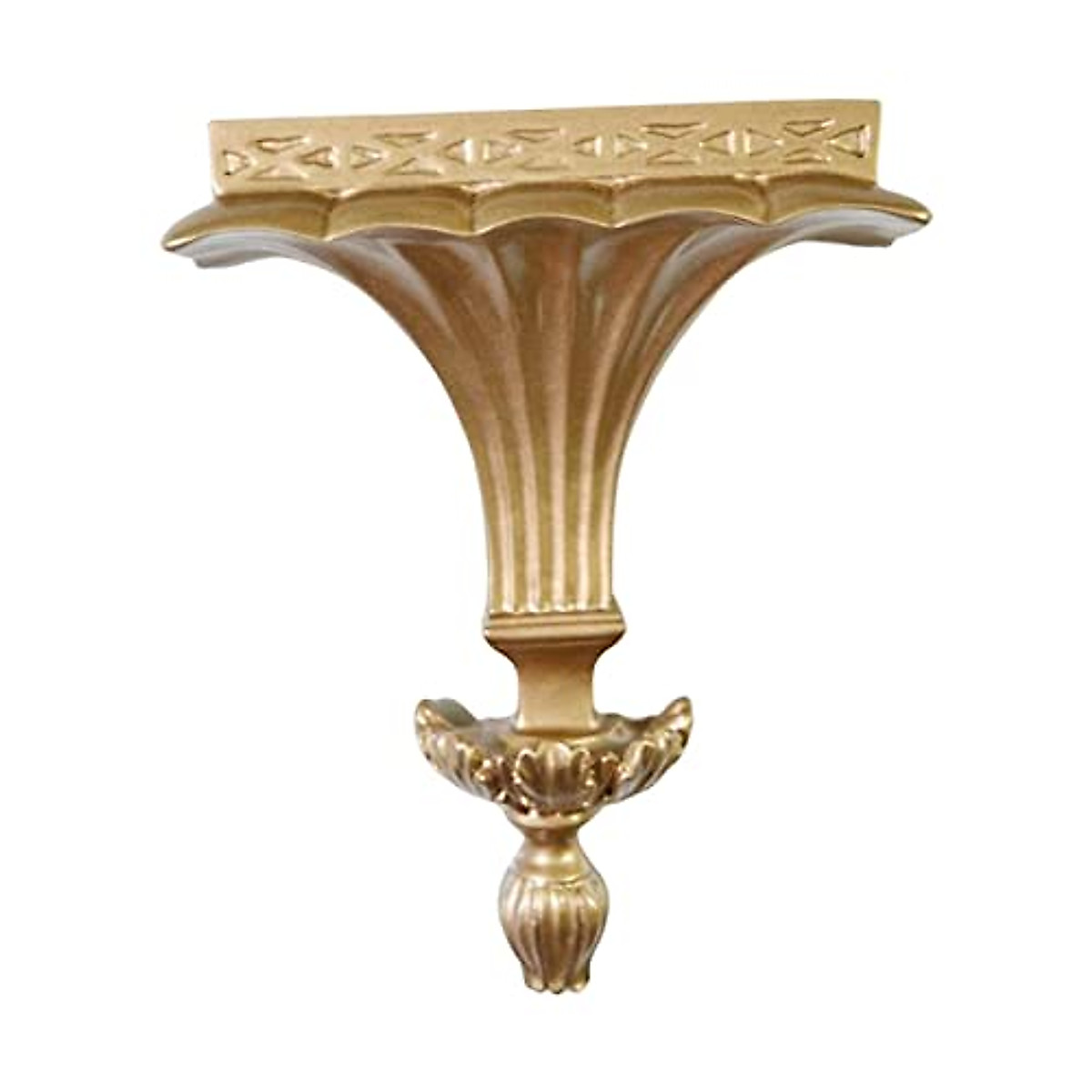 Gralara Wall Mounted Floating Shelves, Flower Pot Stand, Wall Organizer Shelf for Living Room Decoration, Aureate