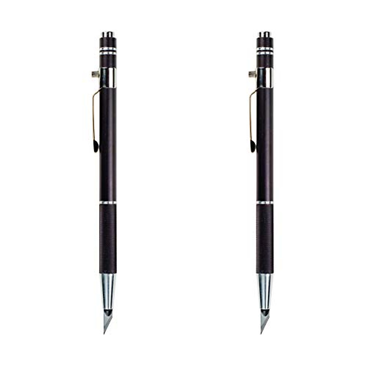 Excel Blades Retractable Pen Knife - Made in the USA, Pen Knife with Pocket Clip- Light Duty Scrapbook Knife & Precision Craft Knife  - 2 Pack