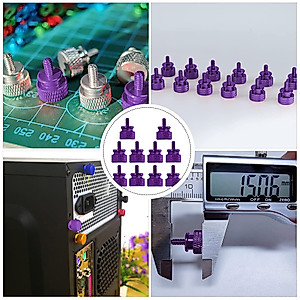 SOLUSTRE 10PCS Chassis Thumb Screws Computer Case Screws Computer Case Thumbscrew Knurled Thumbscrews Practical Screw Computer Screws Computer Part Accessories Aluminum Alloy Purple