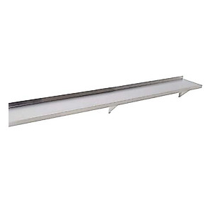 PRO&Family 18 Gauge Stainless Steel 12 Inch. x 96 Inch. Solid Wall Shelf. Fits for use in Restaurant, Business, Work, Home, Kitchen, Garage.