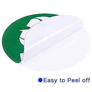 M METERXITY 6 Pack Recycle Sticker - Home Trash Can Labels, Strong Adhesion & Smooth Surface, Apply to Kitchen/Garden Trash Bin (5 Inch, White on Green)