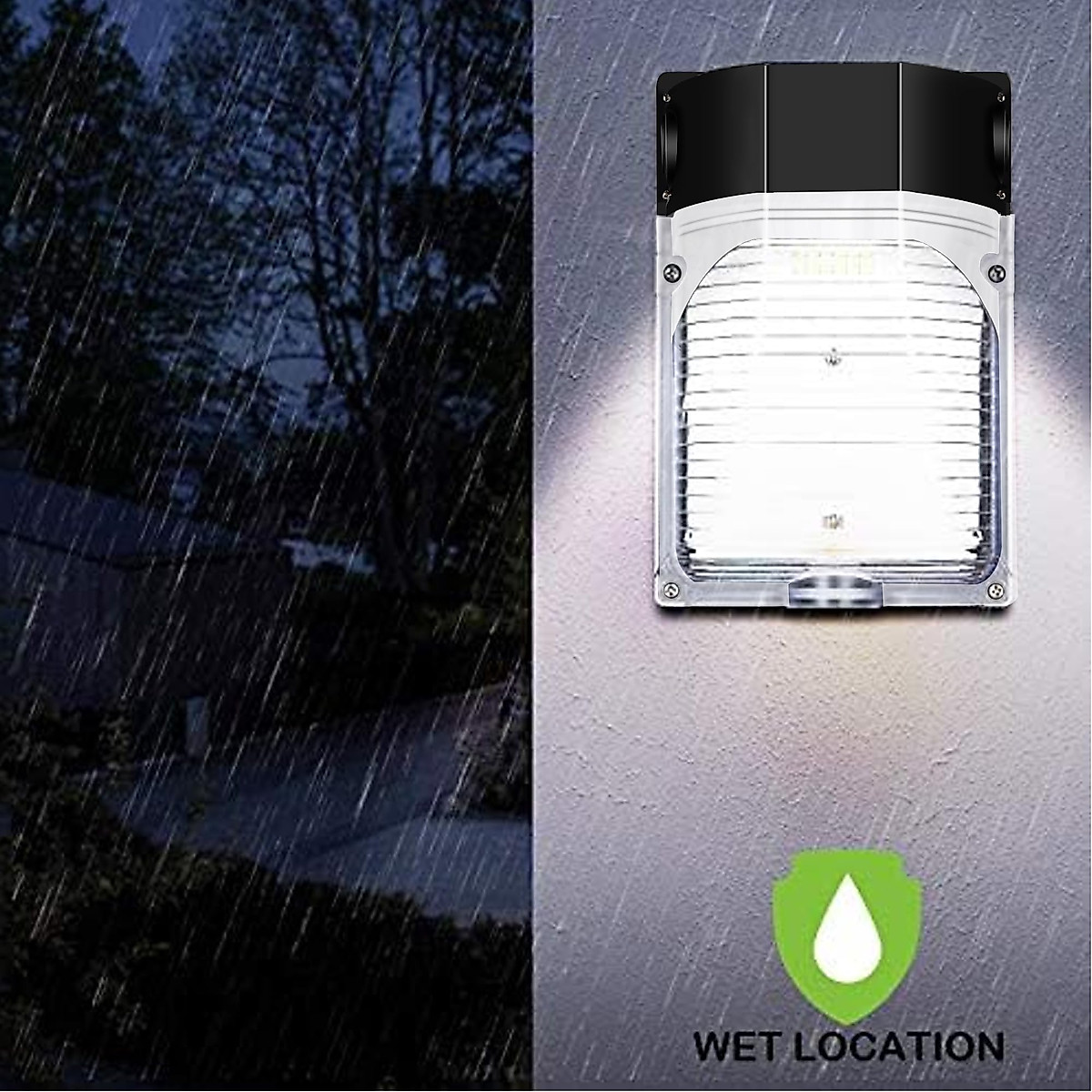 Hykolity Update 30W LED Wall Pack Light with Photocell, 3450LM 5000K Daylight Dusk to Dawn 120V LED Outdoor Wall Mount Light, 150-250W MH/HPS Replacement, Waterproof Security Lighting-4 Pack