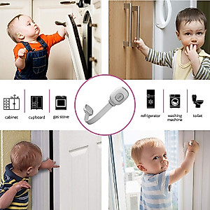 Baby Safety Cabinet Locks | Baby Proofing | Easy To Install | Cabinet Locks | Refrigerator Lock | Edge Protectors | Drawer Locks Child Safety | Door Locks for Kids | Door Latch (Locks and Corners)