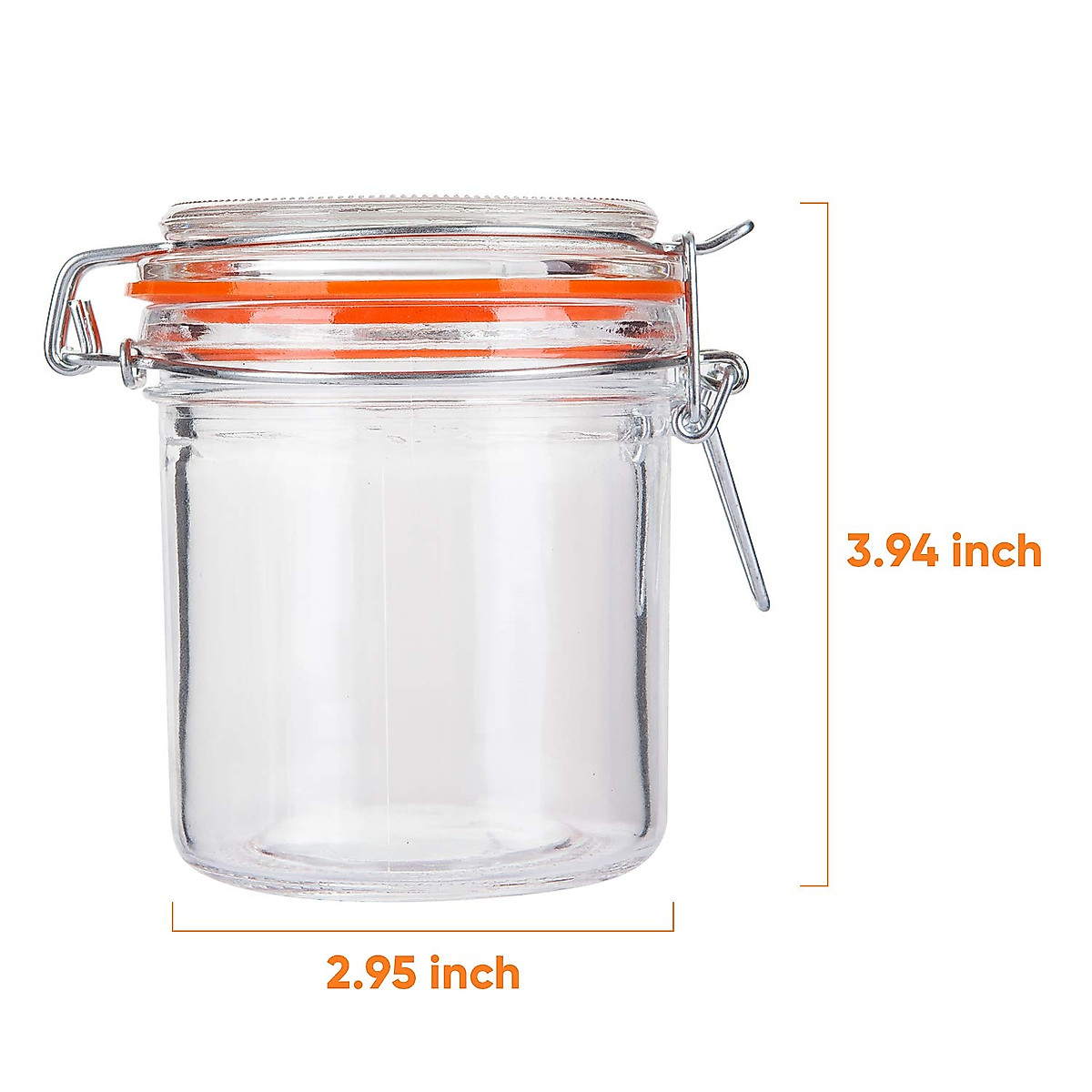Glass Jars With Airtight Lids,Encheng Mason Jars 8 oz,Glass Jars With Leak Proof Rubber Gasket 250ml,Storage Jars With Hinged Lid for Home and Kitchen,Glass Containers With Lids 12 Pack