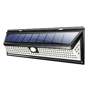 YI Lighting - Solar Light Outdoor, 118 LEDs PIR Motion Sensor Weatherproof for Wall Fence Garden