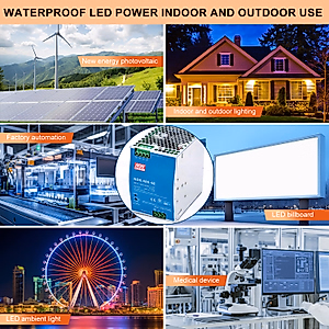 DynMach NDR-480-48 Industrial DIN Rail Power Supply 480W, 48V, 10A, High-Efficiency 93%,90-264VAC Universal Input, Reliable & Durable for Advanced Manufacturing, Automation & Scientific Research