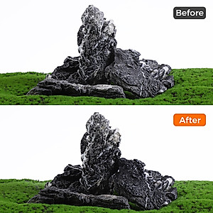 FISCAPE 5 PCS 2-8'' Natural Seiryu Stones Slate Stones for Aquariums Terrariums, Paludarium, Vivariums, Reptile, and Amphibian Enclosures