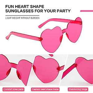 Heart Sunglasses Womens Pink Heart Sunglasses Heart Shaped Sunglasses Fashion Cute Womens Sunglasses Party Favors Fun Sunglasses Party Sunglasses Pink Rose Hot Pink Bachelorette Party Decorations