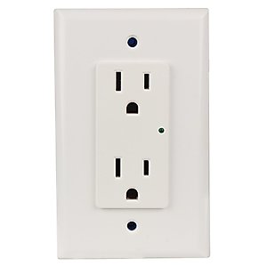 Element-Hz Power Series In-Wall Single Gang Surge Protector w/Retrofit Backbox, 1800 Joules, White
