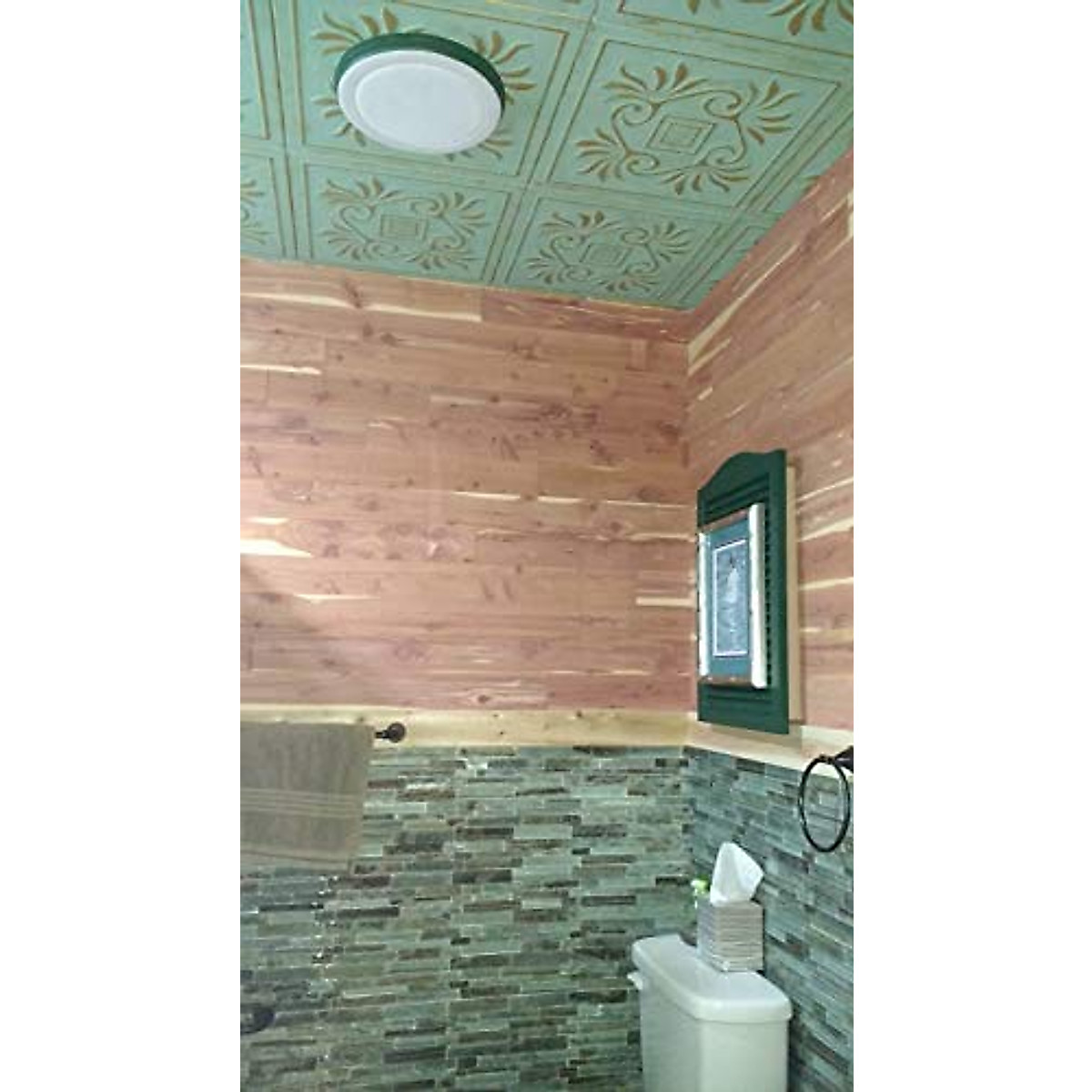 A la Maison Ceilings R159 Cockatoos Foam Glue-up Ceiling Tile (256 sq. ft./Case), Pack of 96, Plain White