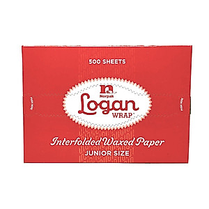 10 3/4" Length X 8" Width, LOGAN Wrap NORPAK Interfolded Wax Paper 500 Sheets