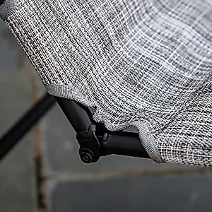 Outsunny Garden Rocking Chair, Outdoor Indoor Sling Fabric Rocker for Patio, Balcony, Porch, Grey