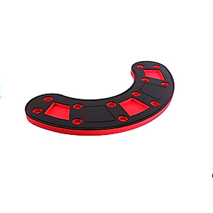 Polar Whale Giant Red and Black Floating Bar Table Tray Bartender Drink Holder for Pool or Beach Party Float Lounge Refreshment Durable UV Resistant Foam 15 Compartment with Cup Holders 5 Feet Long
